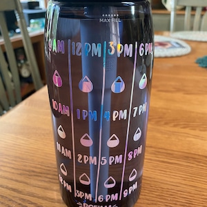 Custom Water Timeline Vinyl Decal Sticker Daily Water Tracker Sticker ...