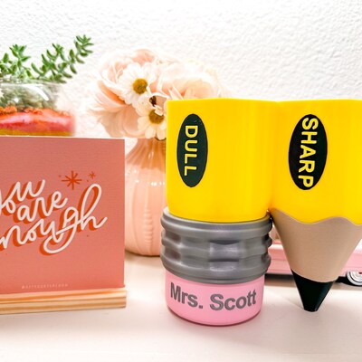 Pencil Holder for Primary School Teachers Desk Sharp Dull, Made in ...