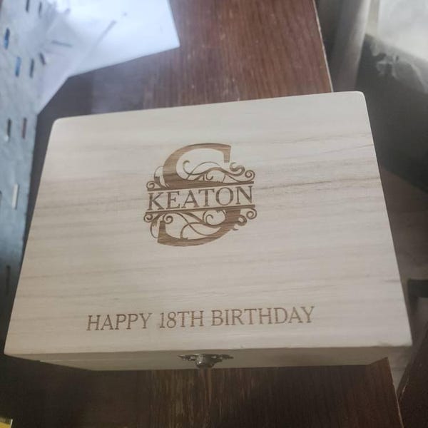 Personalised Engraved Large Wooden Gift Boxes Painted or Plain ...
