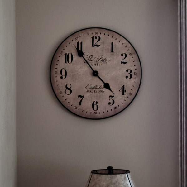 Prescott Parchment Wall Clock, 8 Sizes!!, EXTRA Quiet Mechanism ...