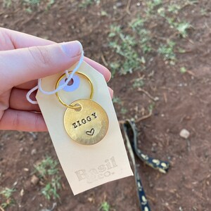 Custom Hand Stamped Dog Tags Simple Handmade Pet Id Tag - Etsy