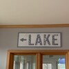 Large Lake Arrow Sign, Choose Your Size, Rustic Lake Decor, Lake House ...