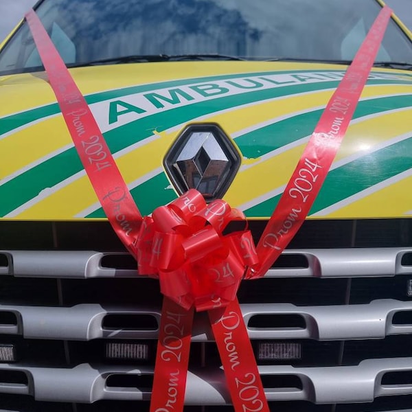 Personalised Wedding Car Ribbon and Bonnet Bow Kit | Printed Car Ribbon ...