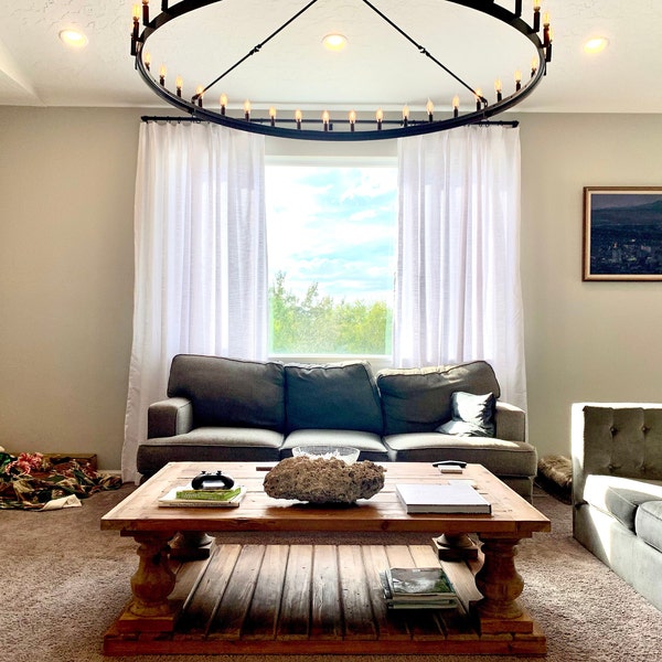 Elbow Drapery Iron Rod ONLY, Cut to Size 1'' Round Rod With Modern Ends ...