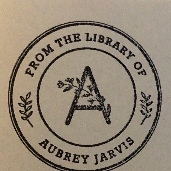 From the Library of Stamp, Custom Library Stamp, Book Stamp, Wooden or ...