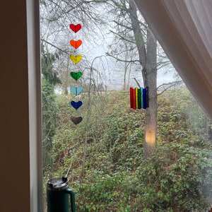 Rainbow Stripe Small Suncatcher - Etsy