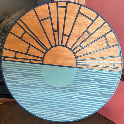 Geometric Mountain Triptych, Three Panels, Rustic Style Wall Art, Mountain Range, Lodge Decor - Etsy