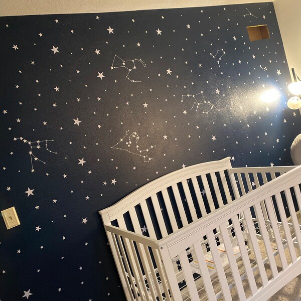 Constellation Wall Decals, Kids Room Decor, Constellation Star Map ...