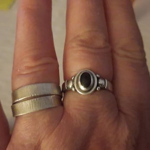 Two Circles Ring, Infinity Boho Sterling Silver Ring, Open Circle Ring ...