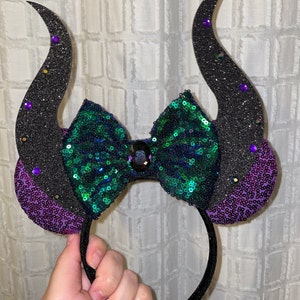 Malficent Ears Mickey Ears Mistress of All Evil Ears Evil - Etsy