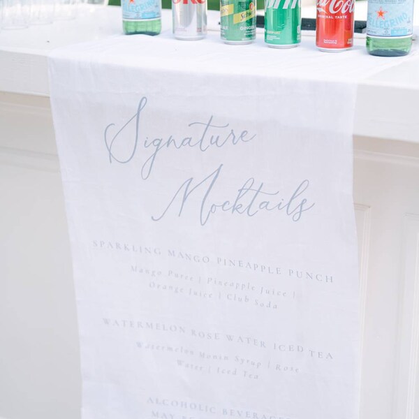 Modern Wedding Bar Menu, Minimalist Bar Menu, Linen Bar Sign,wedding ...