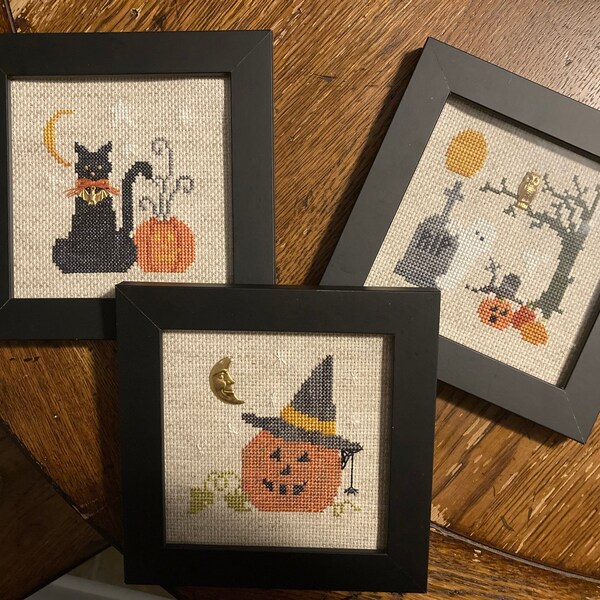 AUTUMN LITTLES; Digital PDF Pattern for Cross Stitch; Set of 6 Cute and ...