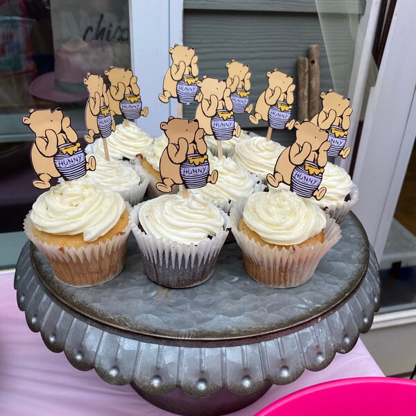 Pooh Cupcake Toppers - Etsy
