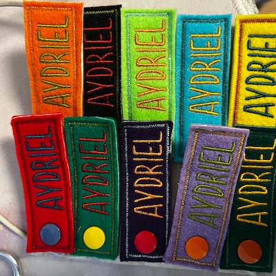 Snap on Reusable Name Tags Labels, Alert Labels Embroidered Custom - Etsy