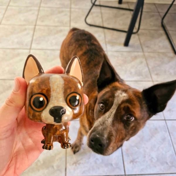 Custom Australian Cattle Dog Figurine, Heeler Art, Queensland Heeler ...