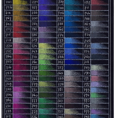180 Colors 1 Page DIY Blank Color Chart /swatch Sheet Digital Download ...