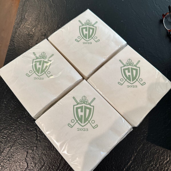 Corporate Logo Cocktail Napkins, Company Event 3-ply Napkins, Company ...