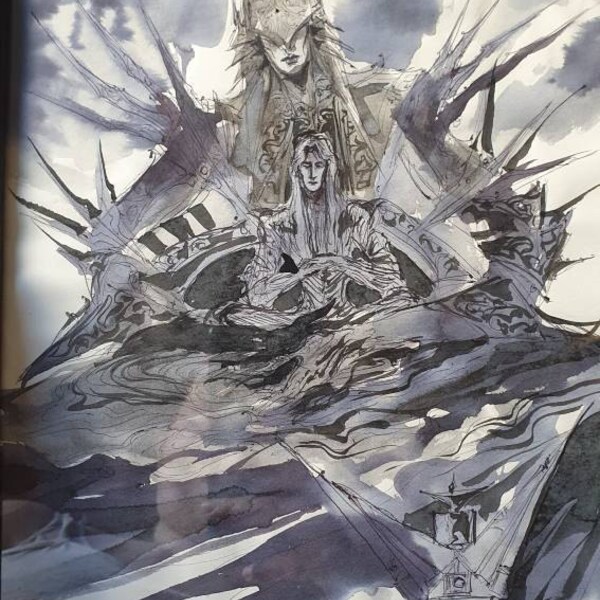 ORIGINAL Phoenix Magi Watercolor Painting Gothic Romantic Art Fantasy ...