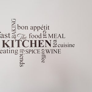 Kitchen Wall Art Word Art, Kitchen Wall Decor, Kitchen Wall Sticker ...