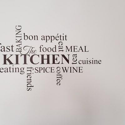 Kitchen Wall Art Word Art, Kitchen Wall Decor, Kitchen Wall Sticker ...