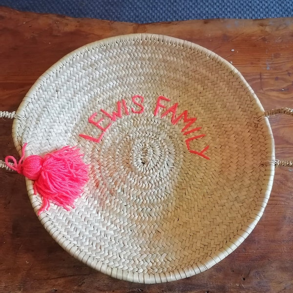 Moroccan Basket Backpack With Leather Straps - Etsy