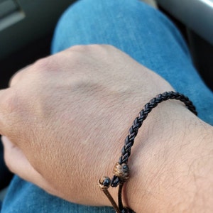 Key West Dark Brown Braided Leather Bracelet Unisex Bolo - Etsy