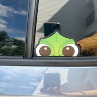 Pascal Peeker Transparent Car Decal/ Rapunzel Sidekick Peekaboo Window ...