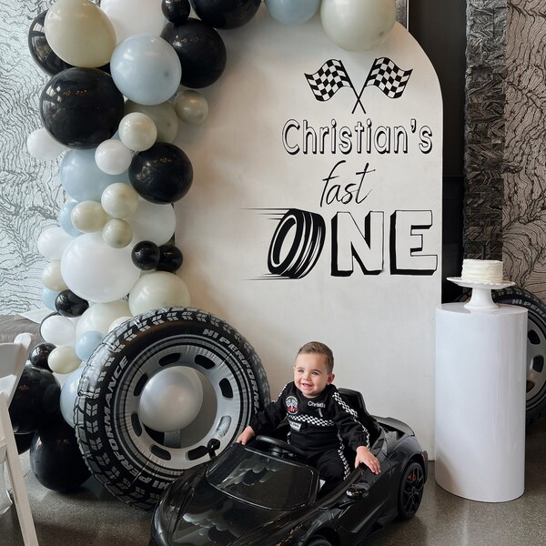 Fast One Birthday-race Car Birthday -two Fast Birthday Custom Race Suit ...