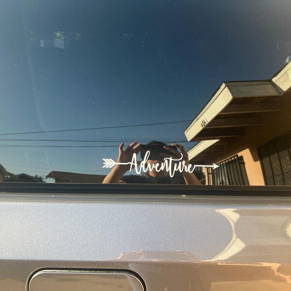Adventure Arrow Vinyl Decal - Adventure Awaits, Water Bottle Decal ...