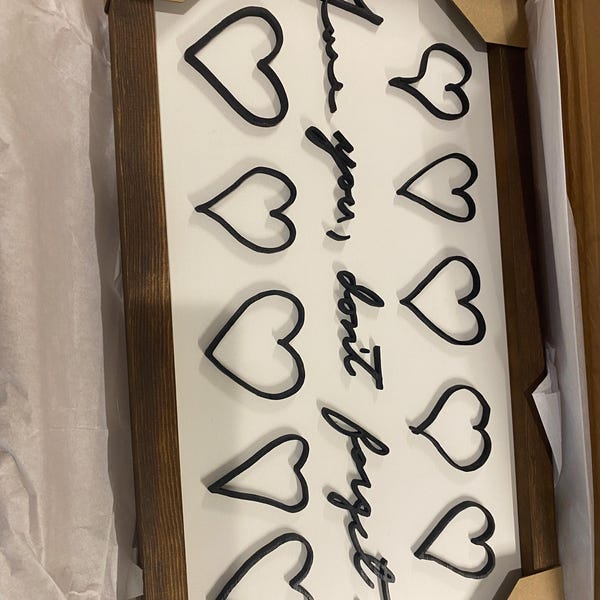 Custom Heart Frame Created by Loved Ones Handwriting or Scribbles ...