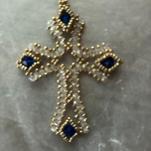 Byzantine Crystal Cross Pendant Tutorial: PDF - Etsy