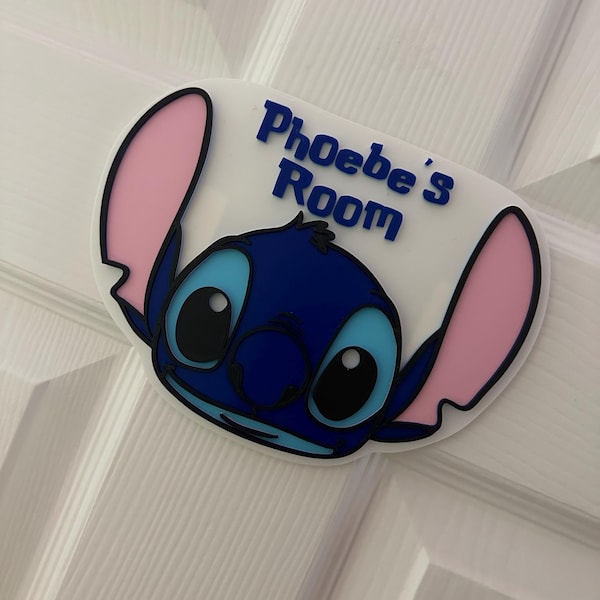Personalised Lilo & Stitch Inspired 'stitch' 3D Printed Door Sign ...