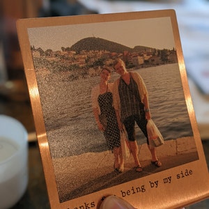 Personalised Solid Copper Wallet Photo Card - Etsy