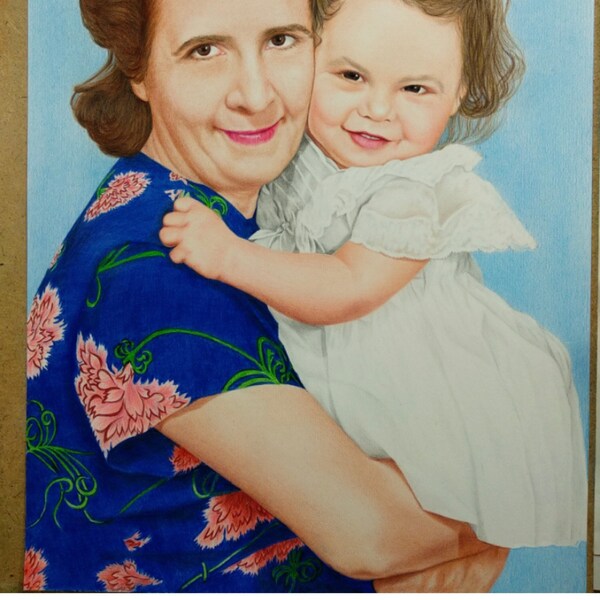 Pencil Commission Custom Girls Portrait From Photo. Girlfriend ...