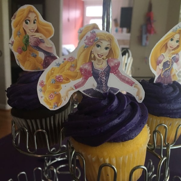 Rapunzel Cupcake Toppers, Tangled Cupcake Toppers, Printable Party ...