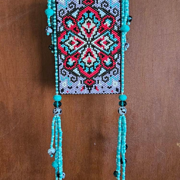 DIY Bohemian Business Card Holder,beading Peyote Pattern(odd Count ...