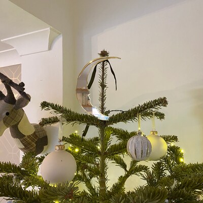 Crescent Moon Christmas Tree Topper - Etsy