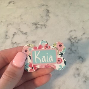 Personalized Dog Tag, Floral Dog Tag, Girl Dog Tag, Flower Dog Tag, Pet ...