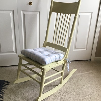 Pink Chair Cushion Tufted Pad Pastel Watercolor Floral - Etsy