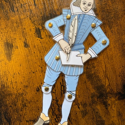 Shakespeare Paper Doll, Shakespeare Bookmark, Book Lover Gift ...