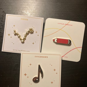 Pisces Zodiac Constellation Pin - Etsy