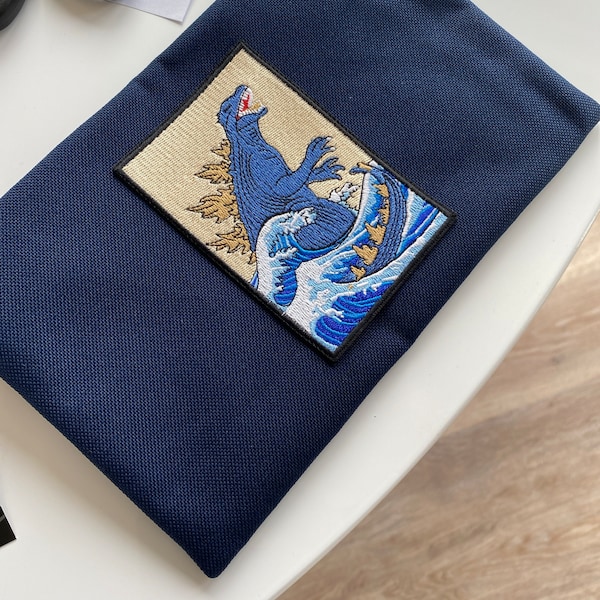 Godzilla Monster Embroidered Iron on Applique Motif Patch - Etsy UK