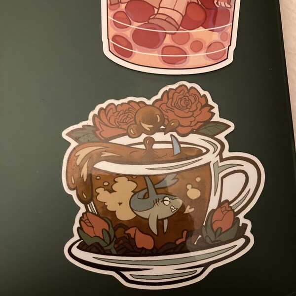Tea Sharks Sticker Set - Etsy
