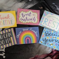 Positivity Postcard Set - Set of Six Postcards - Hand-drawn Positive ...