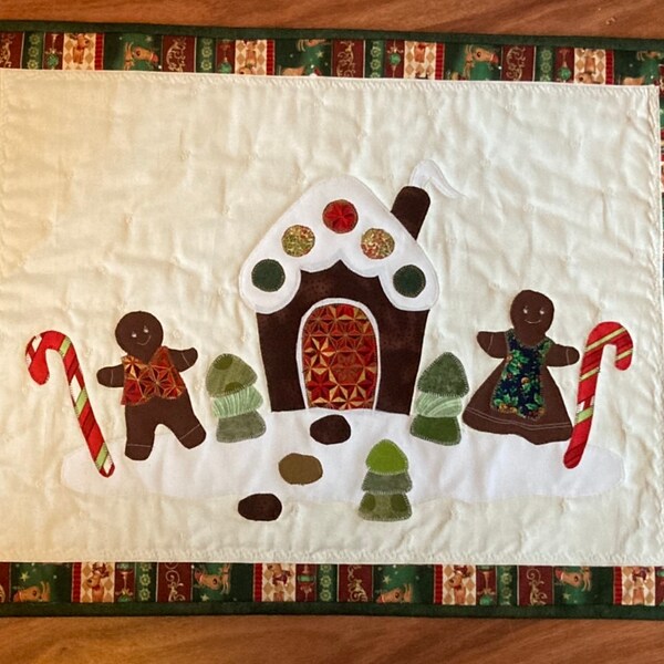 Gingerbread Christmas Quilt Table Runner Pattern PDF - Etsy