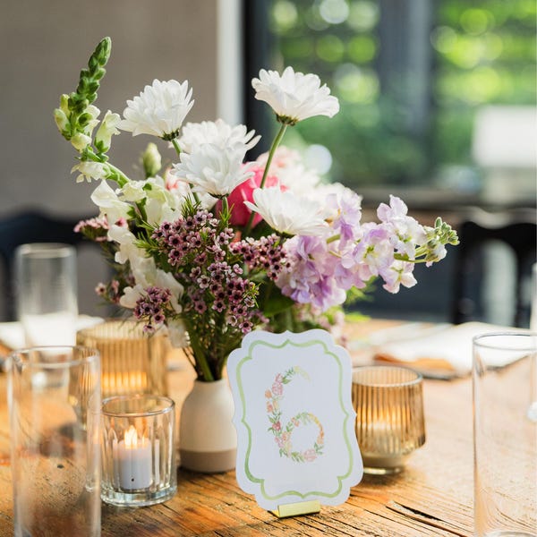 Watercolor Floral Table Numbers - Etsy