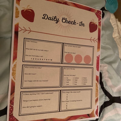 Kids Daily Check-in mental Health Thought Organizer - Etsy