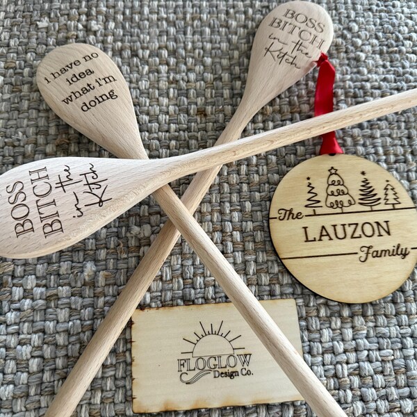 Custom Engraved Wooden Spoons | Personalized Kitchen Cooking Tools ...