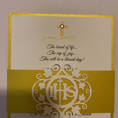 First Communion Invitation, Printed Invitations, 1st Holy Communion ...