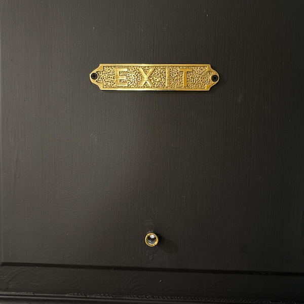 Retro Door Flair! Solid Brass Vintage Nautical Door Placards FIVE ...